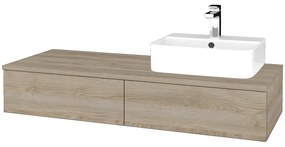 Dřevojas Koupelnová skříňka MODULE SZZ2 120 Varianta: N01 Bílá lesk / D01 Beton / Levé