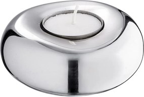 CHROME Svícen na čajovou svíčku 9 cm - stříbrná