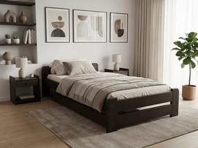 Postel Emily 80 x 200 cm, ořech Matrace: Matrace Coco Maxi 20 cm