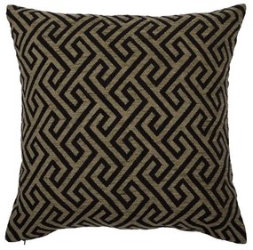 SCANquilt povlak SOFAS kristal khakičerná 45 x 45 cm