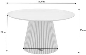 Designový jídelní stůl Wadeline 140 cm tmavý dub
