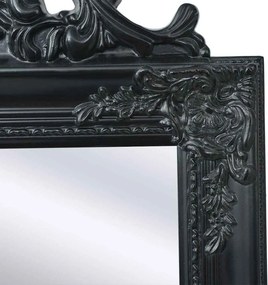 Volně stojící zrcadlo barokní styl 160 x 40 cm černé 243694