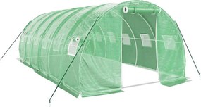 Skleník s ocelovým rámem zelený 18 m² 6 x 3 x 2 m 3188040