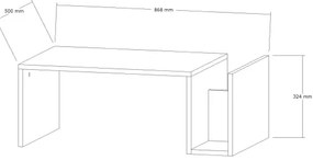 Konferenční stolek MONEL dekor mramor béžová