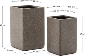 Obaly na květináče v sadě 2 ks z umělého kamene Minoa – Kave Home