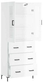 Skříň highboard lesklá bílá 69,5 x 34 x 180 cm kompozitní dřevo - Default Title