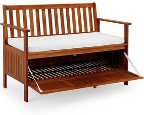 InternetovaZahrada - Zahradní lavice s úložným boxem - 120 cm x 59 cm x 90 cm