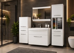 Koupelnový nábytek skříňky s umyvadlem a zrcadlem bílá matná  ROD PRIMO M 5/0/W/W/0/ZINC