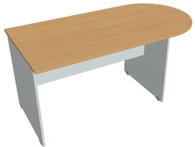 Stůl jednací oblouk 160 cm - Hobis Gate GP 1600 1 Dekor stolové desky: buk, Dekor lamino podnože: šedá