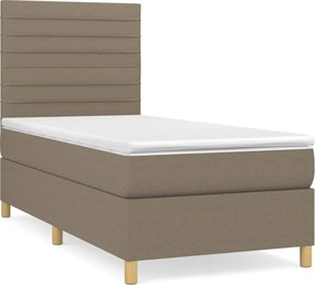 Box spring postel s matrací taupe 100 x 200 cm textil 3142397