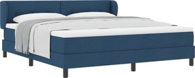 Postel s boxspringem s čelo Modrá 180 x 200 cm textil 3340044