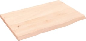 Koupelnová deska 60 x 50 x 2 cm neošetřené masivní dřevo 3156008