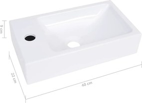 Umyvadlo 400 x 220 x 90 mm SMC bílé 146513