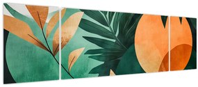 Obraz - Geometrické přírodní motivy (170x50 cm)