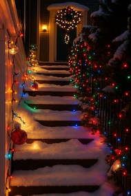 Vánoční světýlka venkovní FLASH multicolor 300 LED