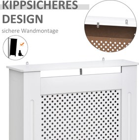 HOMCOM Kryt Radiátoru na Zeď - Moderní Design, MDF, 78x19x82 cm