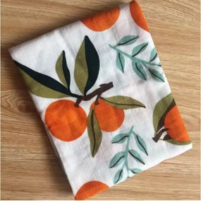 Mušelínová plenka - se vzorem pro kluky i holčičky (60x60 cm) Barva: pomeranč