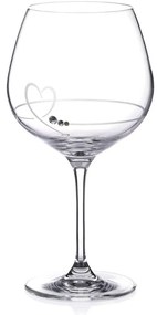 Diamante sklenice na Gin Petit Heart se Swarovski krystaly 610 ml 1KS