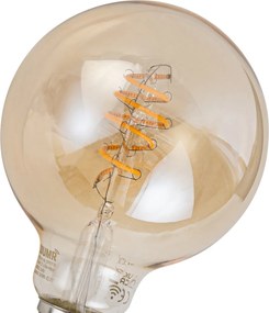 Sada 5 ks Chytré stmívatelné LED žárovky E27 G95 jantarové 4,9 W 320 lm 2500 K