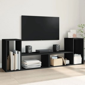 TV skříňky 2 ks černé 75 x 30 x 50 cm kompozitní dřevo - Default Title