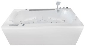 BPS-koupelny Hydromasážní vana HYD-MA941 180x90 BÍLÁ s ohřevem vody
