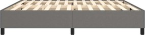 Rám postele s boxspringem tmavě šedý 200 x 200 cm textil 3120887