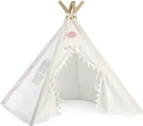 ANTONIO JUAN 92501 Teepee stan pro panenku bílá / textilní / dřevěná k