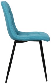 Jídelní židle Dornoch - 2 ks - textilní čalounění | tyrkysové