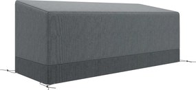 Outsunny nepromokavý zimní potah na terasový nábytek — větruodolný, odolný proti UV, Oxford 600D, 190,5 × 72 × 63–76 cm, světle šedý | Aosom