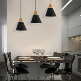 Toolight Toolight, závěsná lampa 1xE27 Scandi A, černá-hnědá, OSW-00146