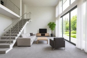 Vopi, Metrážový koberec Apollo Soft šedý - neúčtujeme odřezky z role, na míru, šíře 2m,3m,4m, šedá, ab (mřížka), dětský pokoj