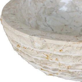 Umyvadlo mramorové 40 cm krémové 242673