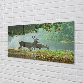 akrylový obraz Jelena na podzim les 140x70 cm