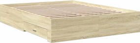 Rám postele se zásuvkami dub sonoma 150x200 cm kompozitní dřevo 3280379