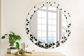 Kulaté dekorativní zrcadlo Abstraktní geometrická fi 70 cm