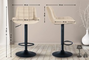 Barová židle Tover umělá kůže – krémová