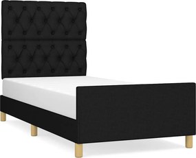 Rám postele bez matrace černá 80 x 200 cm textil 3125254