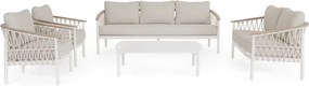 BIZZOTTO Zahradní konferenční stolek FENIX 115x68cm bílý 8051836778696