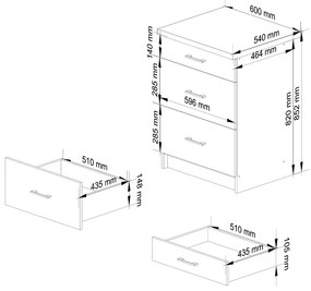 Kuchyňská skříňka Artus S60 SZ3
