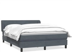 Box spring postel s matrací tmavě šedá 160x210 cm samet 3317362