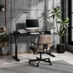 SENSE7 NOJO LIGHT Pracovní stůl černá / elektricky nastavitelná výška