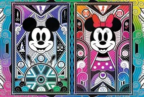Trefl Wood Craft Origin - Puzzle - Mickey Mouse a Minnie / 501 dílků /