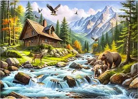CHERRY PAZZI Puzzle Živé údolí / 1000 dílků / 70 × 50 cm
