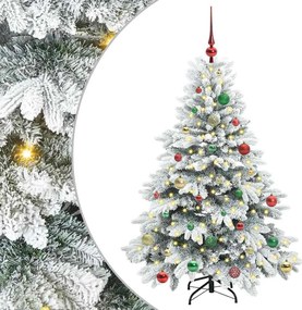Umělý vánoční stromeček s 150 LED diodami Bílá 150 cm PE a PVC 3397609