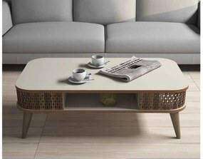Designový konferenční stolek Baina 105 cm krémový