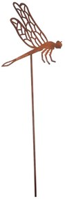 Zapichovací zahradní dekorace Bugs, sada 4ks, 38 cm, kov, hnědá