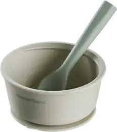 Tommee Tippee Silikonová mistička s přísavkou a lžičkou zelená