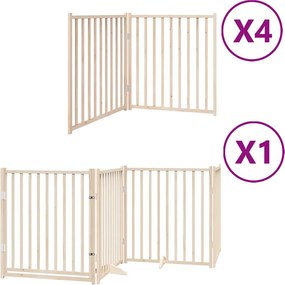 Zábrana pro psy s dvířky skládací 12 panelů 960 cm topol 3155728