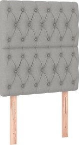Box spring postel s matrací světle šedá 80 x 200 cm textil 3136789