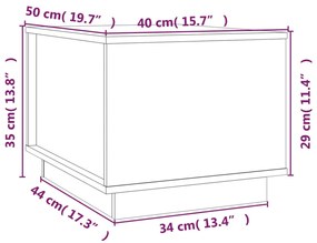 Konferenční stolek medově hnědý 40x50x35 cm masivní borovice - Default Title